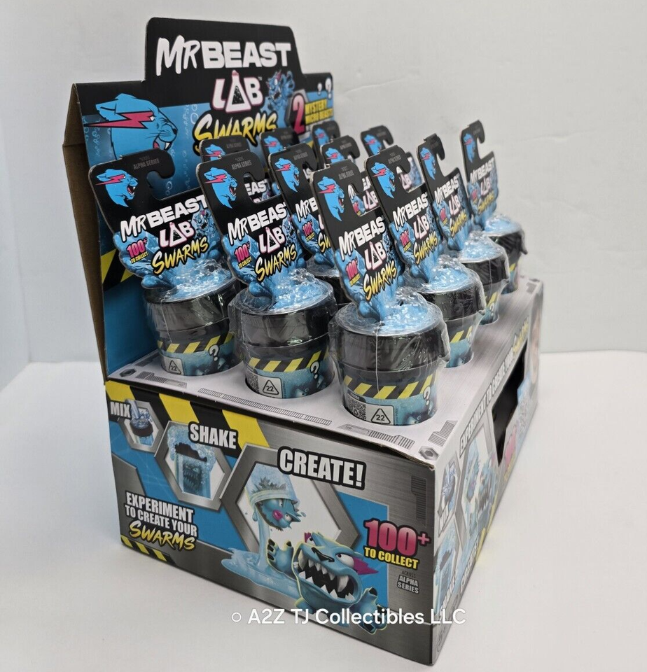 Mr Beast Swarms 12x , 1” 2 Figure Beasts Tubes with Display Box MrBeast ...