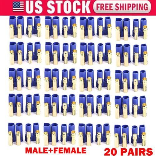20-Pairs For EC5 Device Connector Plugs For RC Car Plane Helicopter ...