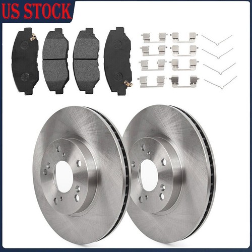 Front Brake Rotors & Pad Set Brake Rotors + Ceramic Brake Pad For Honda ...