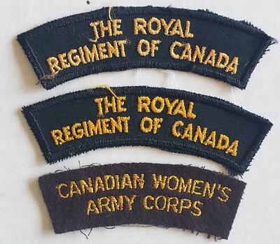 ORIGINAL 3 ROYAL REGIMENT CANADA MILITARY WOMEN'S ARMY CORPS SHOULDER ...