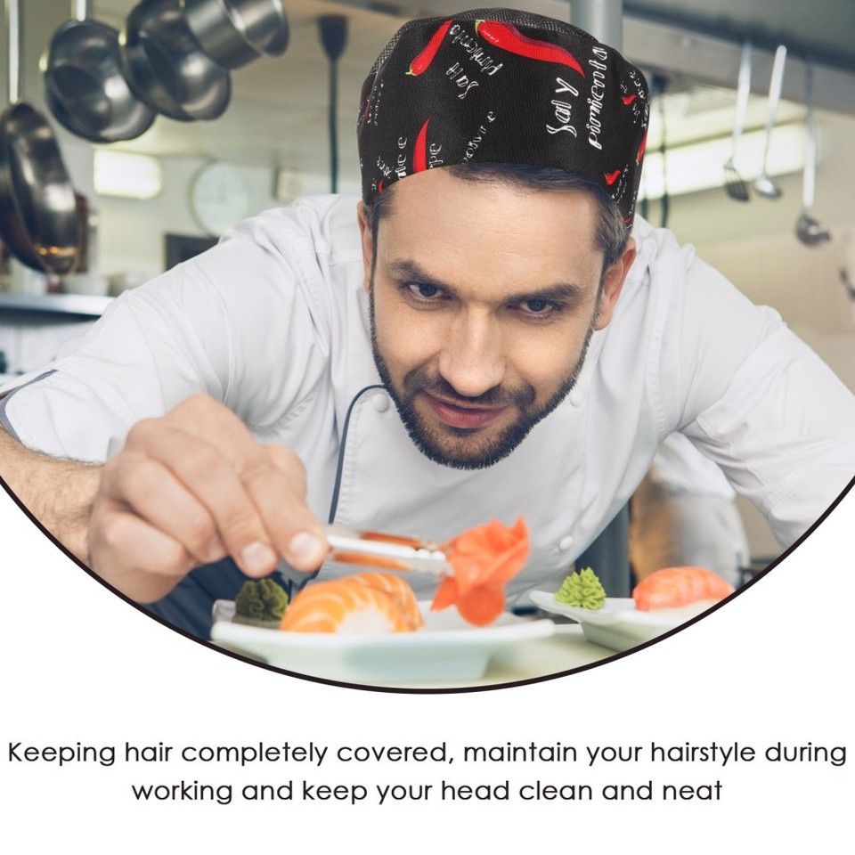 2pcs Chef Hats Chef Cap Kitchen Cooking Hat Service Hair Net Mesh ...