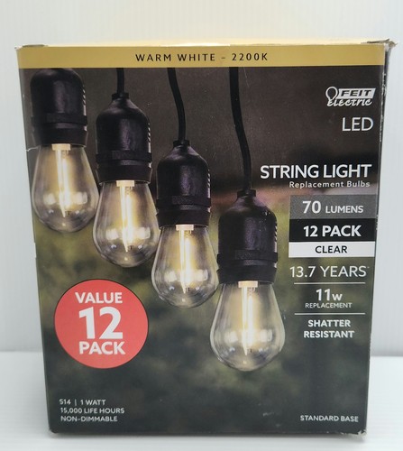 FEIT ELECTRIC S14 1W LED SHATTER RESISTANT STRING LIGHT REPLACEMENT ...