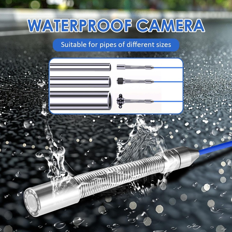 7In Self-Leveling Sewer Camera 66ft Pipe Inspection Camera W/512Hz ...