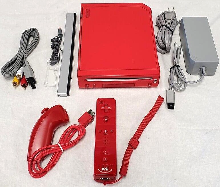 Nintendo Wii Limited Edition RED Video Game Console Home System ...