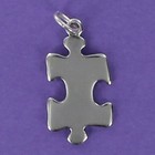 Jigsaw Puzzle Piece Charm Sterling Silver 925 for Bracelet Autism ...
