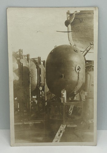 Vintage RPPC WWI Real Photo Postcard German NAVAL MINES Underwater ...
