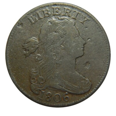 Large cent/penny 1806 VF spoiled planchet | eBay