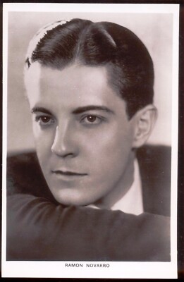 Actor RAMON NAVARRO. Vintage Real Photo PLAIN BACK Postcard. Free UK p ...