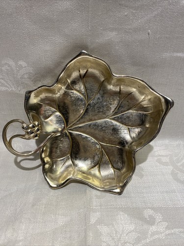 EP Brass Germany WMF IKORA Grape Leaf Candy Dish Silver Plated 6 1/4 ...