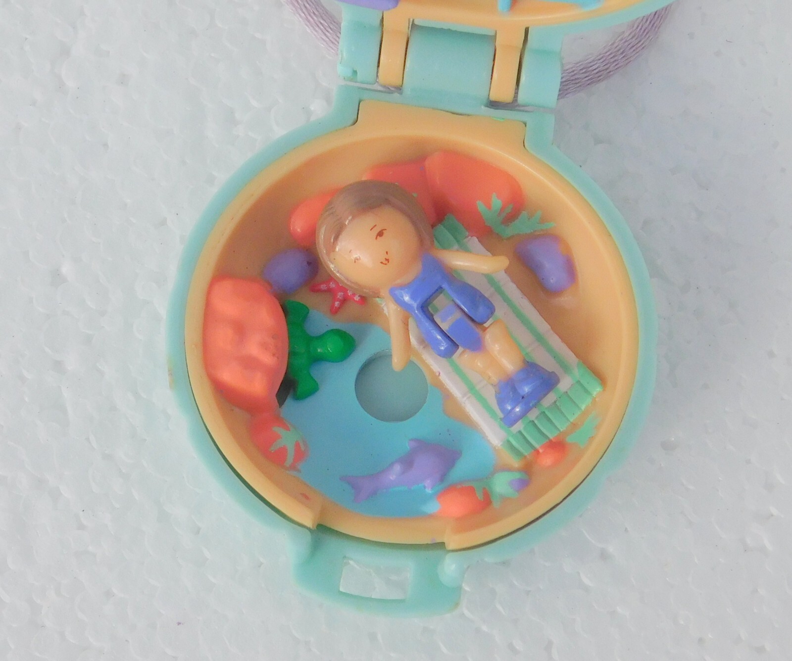 VTG 1991 POLLY POCKET Shell Necklace Locket & Mini Doll BLUEBIRD | eBay
