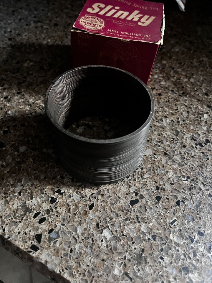 Vintage Original Slinky Walking Metal Spring Toy Collectors Edition In ...