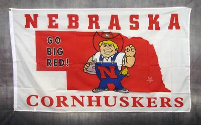 NEBRASKA CORNHUSKERS (WHITE) OLD 3X5 POLY FLAG | eBay