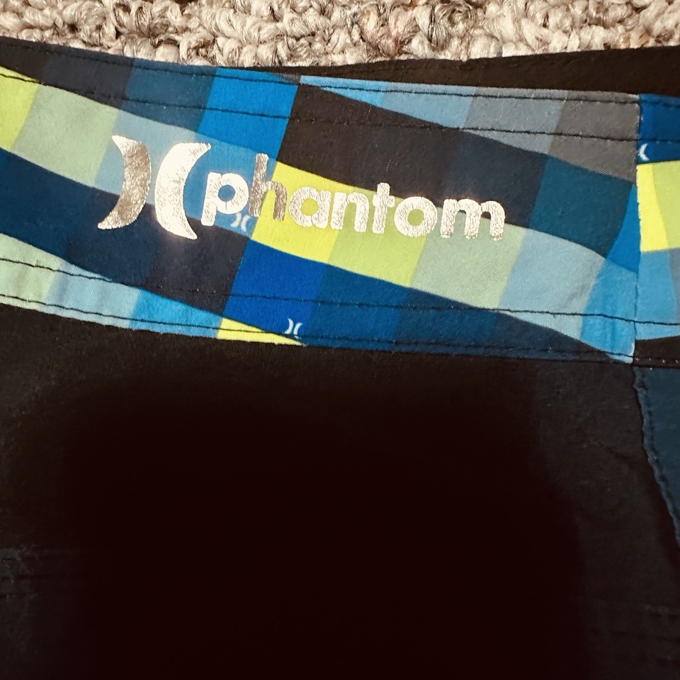 Hurley Phantom Board Shorts Colorful Plaid Men's 31 Swim Trunks Poly ...