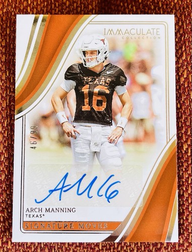 RC 2023 Immaculate Arch Manning Signature Moves Auto 46/99 Texas ...