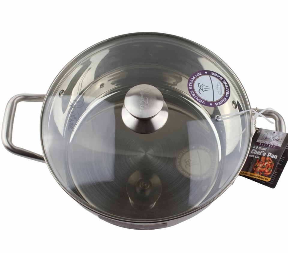 David Burke Regency 5.9 Quart Chef's Pan Casserole Pot with Lid ...