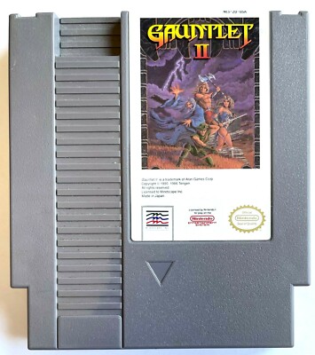 EXCELLENT ORIGINAL VINTAGE 1990 "GAUNTLET II" NINTENDO NES VIDEO GAME ...