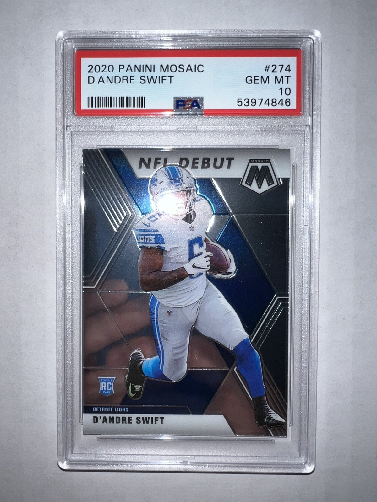 Mosaic 2020 NFL Lions Deandre Swift Rookie Card *GEM MINT PSA 10* | eBay