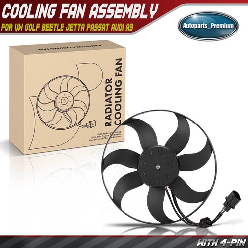 Radiator Cooling Fan with Control Module for VW Golf Beetle Jetta ...