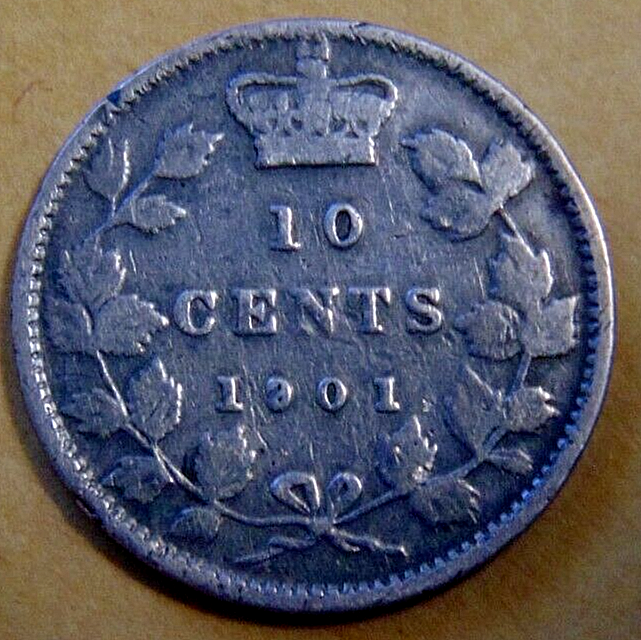 Canada 1901 ten cents coin Victoria | eBay