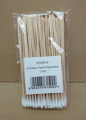 200 Pc Cotton Swab Applicator Q-tip Swabs 6in Extra Long Wood Handle ...