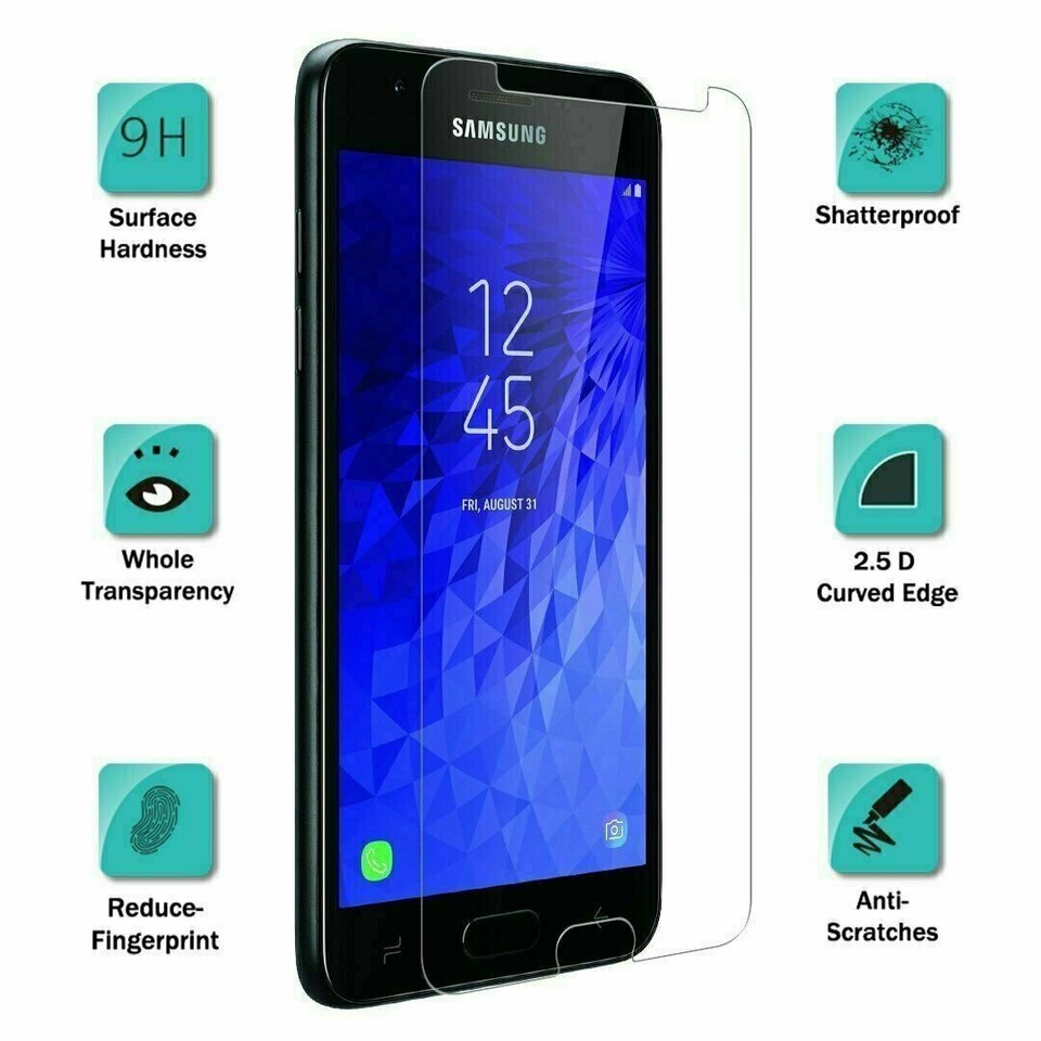 2x For Samsung Galaxy J7 2018/Refine/Star/Crown Tempered Glass Screen ...
