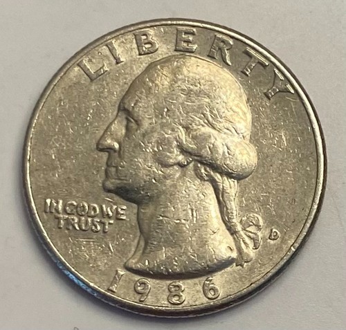 1986"D" Washington Quarter**Higher Grade**Vam Slanted "D" Error**(Rare ...