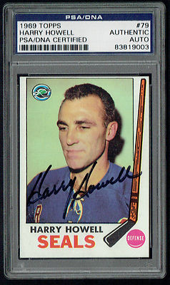 Harry Howell #79 signed autograph auto 1969 Topps Hockey Card PSA ...