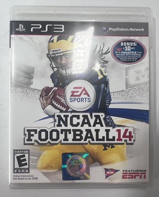 NCAA Football 14 (PlayStation 3, 2013) PS3 - CASE and MANUAL ONLY - NO ...