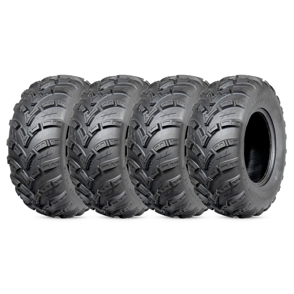 Set 4 ATV Tires 25x8-12 25x10-12 6 Ply Front & Rear All Terrain 25x8x12 ...