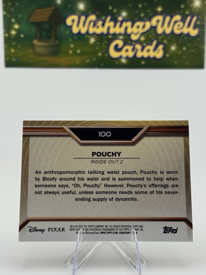2025 Topps Pixar Gold Pouchy /75 Gold Wave Etch Refractor Inside Out ...