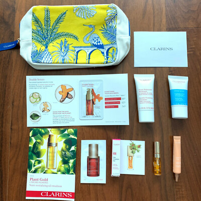 CLARINS Skincare set Complete Set Face Neck Lip Serum Bag Pouch ShFast ...