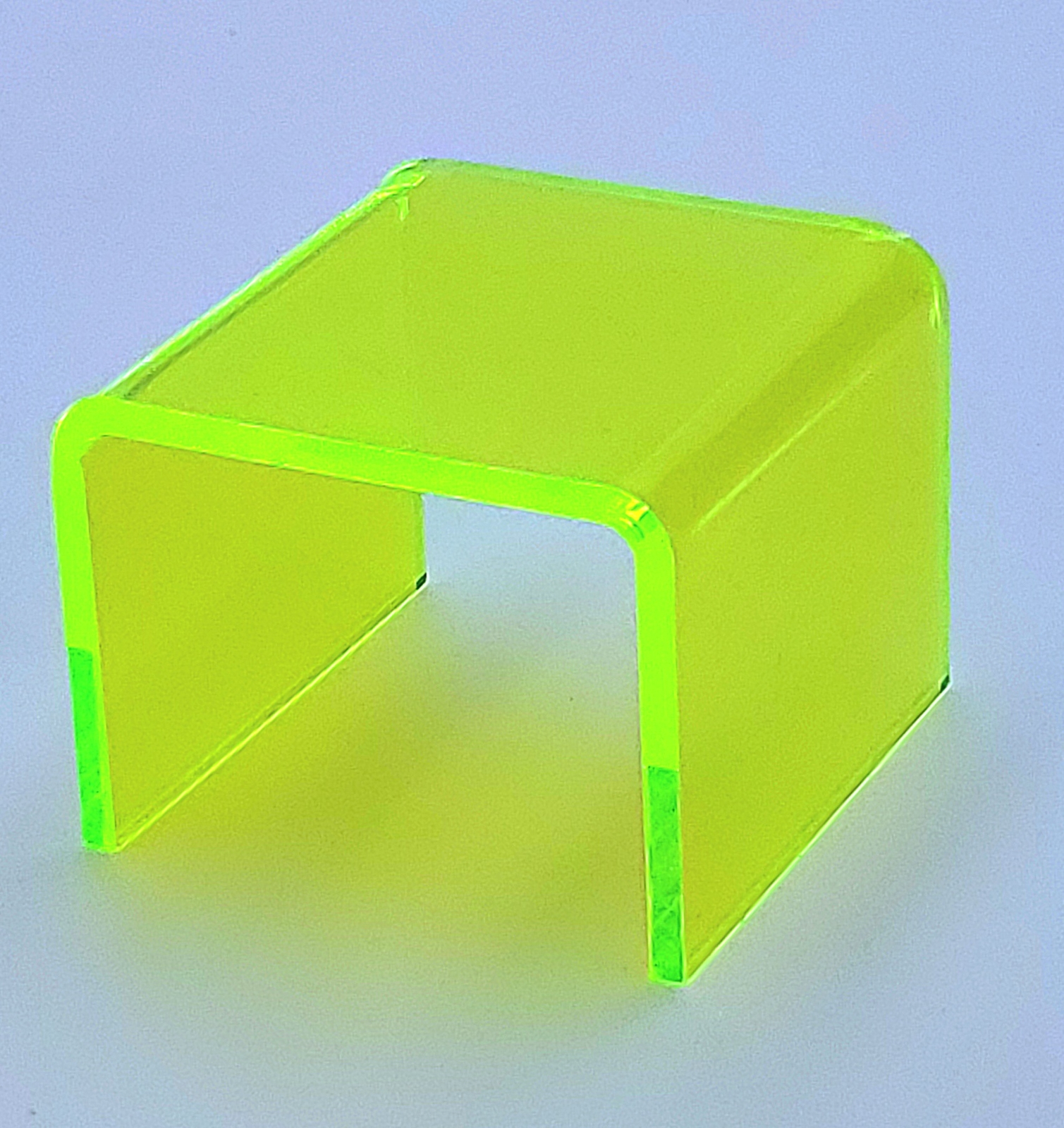T'z Tagz 7-Inch-Deep Transparent Neon Green Acrylic Riser Display ...