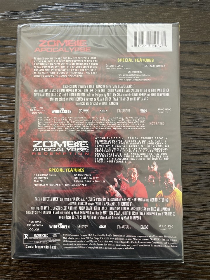 Zombie Apocalypse/ Zombie Redemption Double Feature Dvd New Sealed | eBay