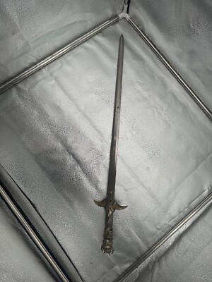 Intrisate Fantasy Short Sword Mermaid Handle Winged Crossguard Staright ...