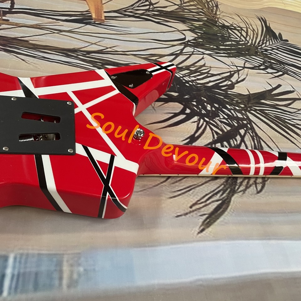 Red Electric Guitar Dean Body Dimebag Rare Stock Chrome Tremolo Free ...