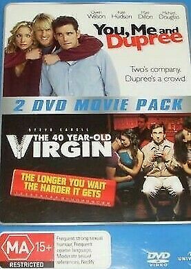 The 40 Year Old Virgin (DVD, 2005) + You Me and Dupree - MOVIE COMEDY ...