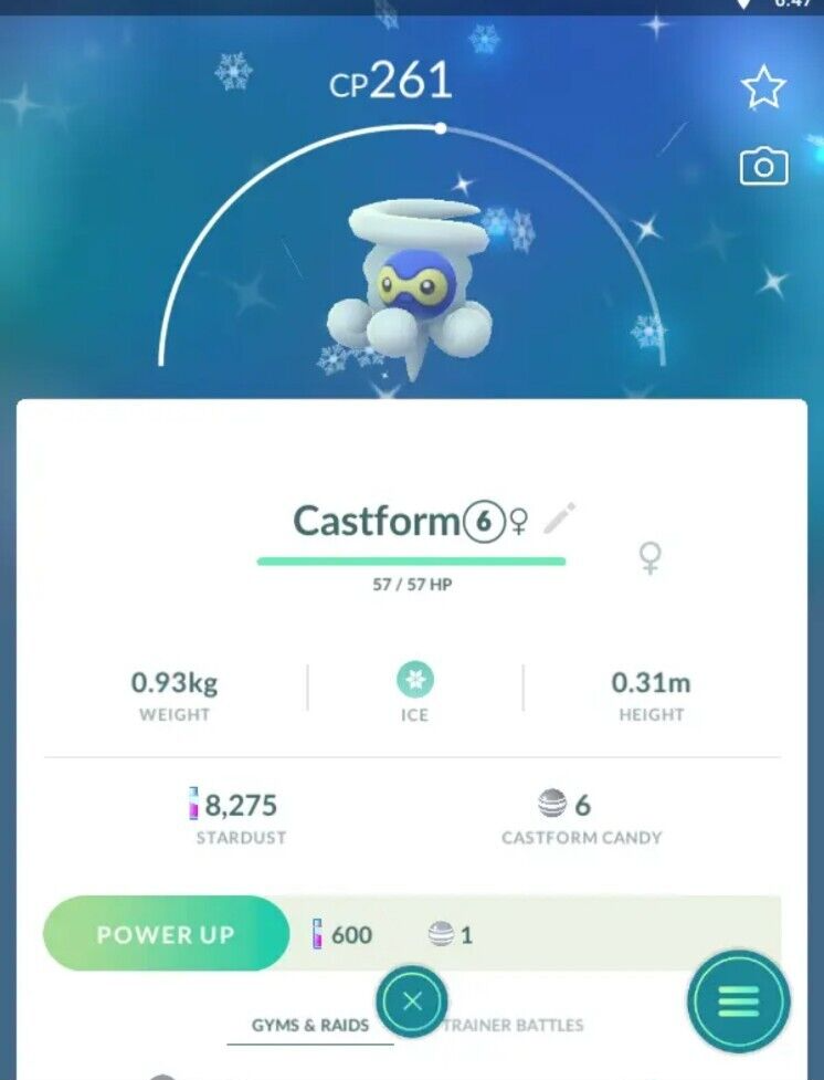 Pokémon Shiny Castform Snowy GO | eBay