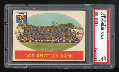 1958 Topps #85 Los Angeles Rams PSA 7 NM *A23G*#20330561 | eBay