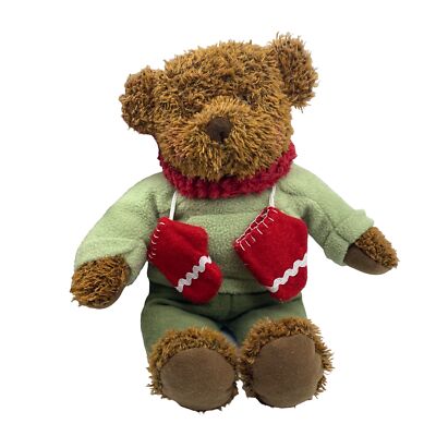 Vintage Hallmark Anniversary Holiday Winter Teddy Mittens Bear Stuffed ...