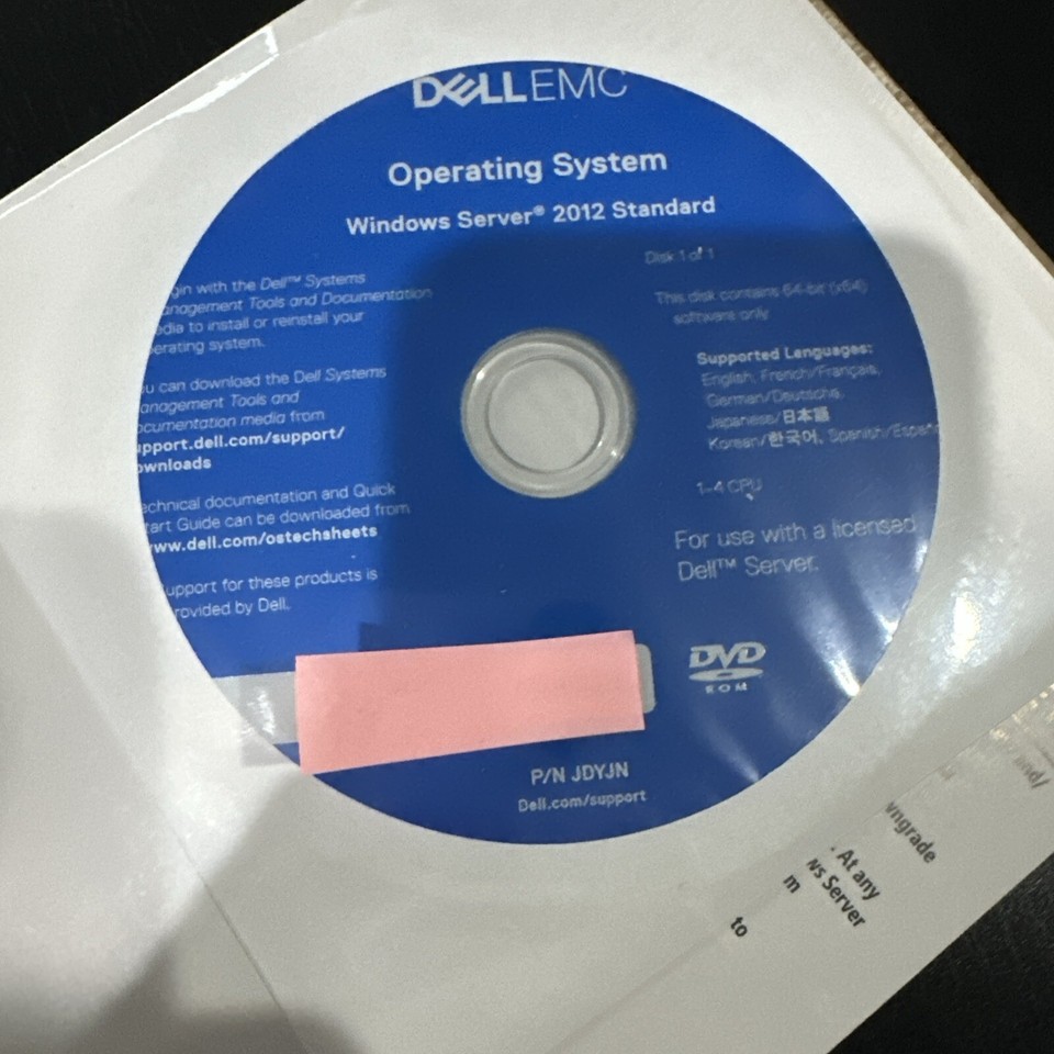 Dell Microsoft Windows Server 2012 Standard Downgrade Edition 03NV5T ...