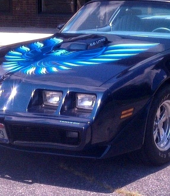 Blue Trans Am Bird