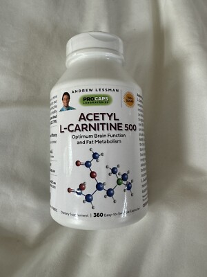 Andrew Lessman Acetyl L-Carnitine 360 Caps Exp. 11/30/25 Optimum Brain ...