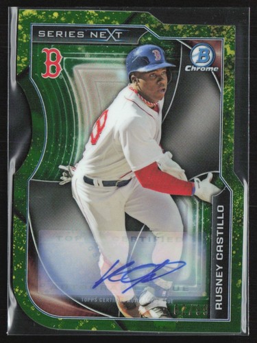 Rusney Castillo 2015 Bowman Chrome Series Next Die Cuts Green Haze Auto ...