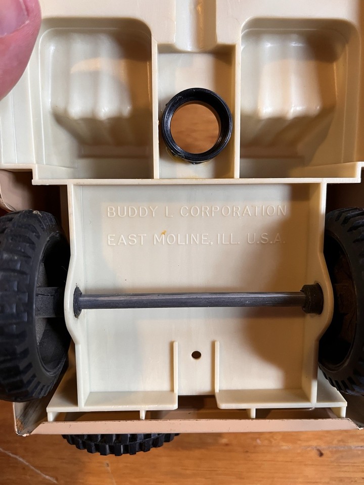 VINTAGE Buddy L Desert Rats Colt Jeep Beige Pressed Steel Made In USA ...