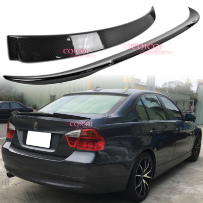 Carbon BMW 06~11 E90 3-series sedan A type roof spoiler + V type trunk ...