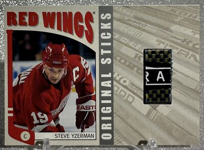 2005 STEVE YZERMAN STICK RELIC CARBON PATCH 🔥VERY RARE SUPER CLEAN | eBay