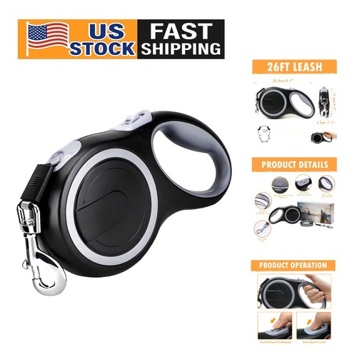 Tangle-Free 26Ft Retractable Pet Leash for Medium to Large Dogs ...
