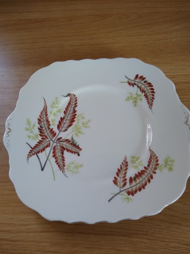 Vintage Melba bone china fern leaf plate. Excellent. | eBay UK