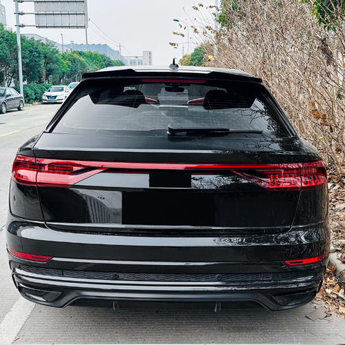 For Audi Q8 SQ8 RSQ8 20-2024 Glossy Black Roof Rear Trunk Spoiler Lip ...