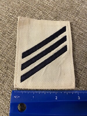 US Navy Non Rated Stripes Seaman Black White USN Uniform Patch | eBay